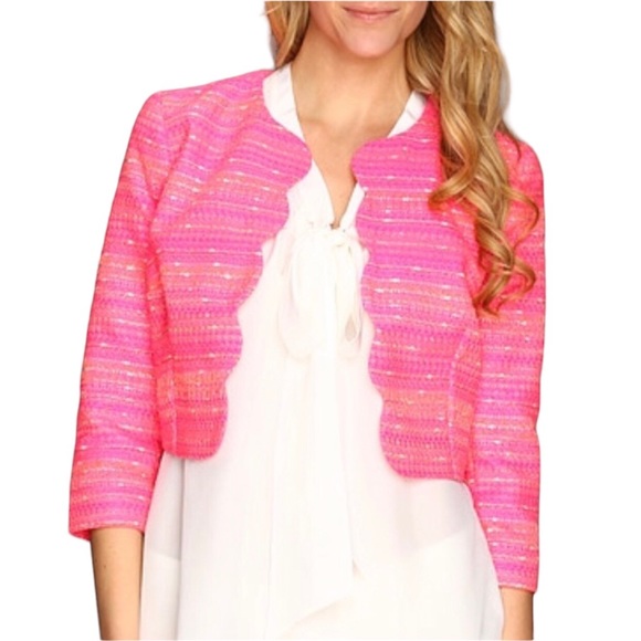 Lilly Pulitzer | Jackets & Coats | Lilly Pulitzer Wonda Pink Metallic ...